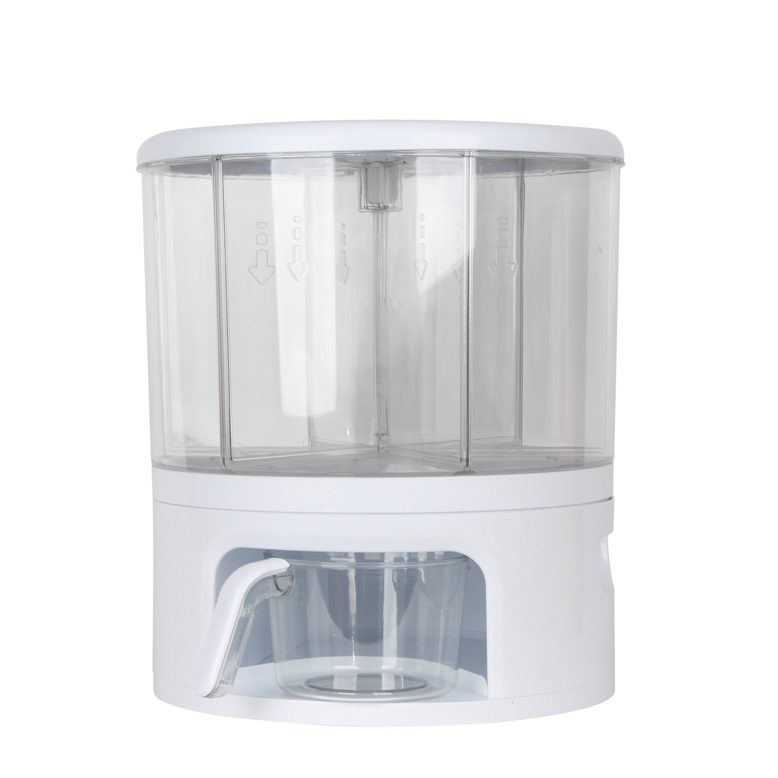 VerPetridure Six-Grid Rotating Rice Bucket Kitchen with Lid Sealed ...