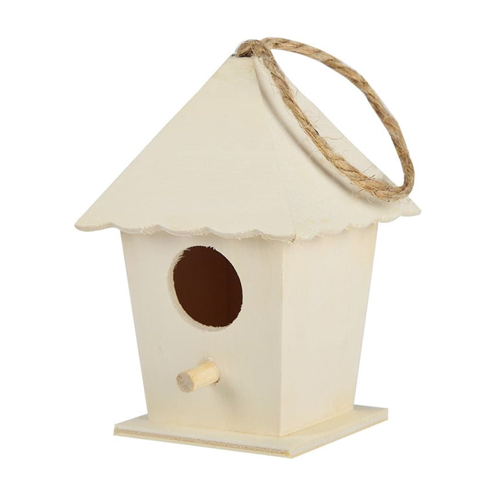 VerPetridure Small Creative Wall-Mounted Wooden Outdoor Bird'S Nest ...
