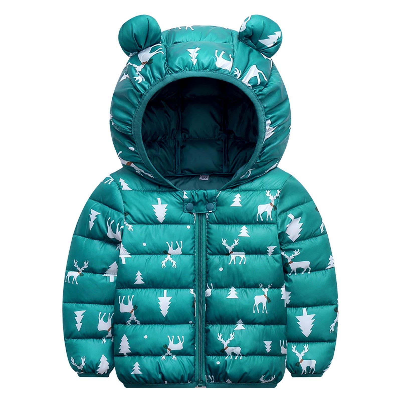 VerPetridure Toddler Baby Boys Girls Winter Hooded Coats Lightweight Puffer Padded Warm Jacket ...