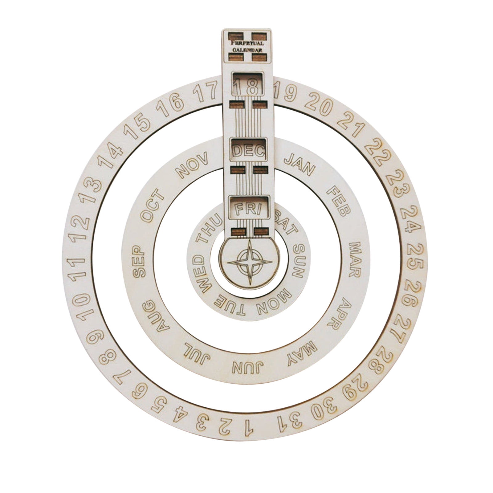 VerPetridure Wooden Perpetual Calendar Environmental Protection ...