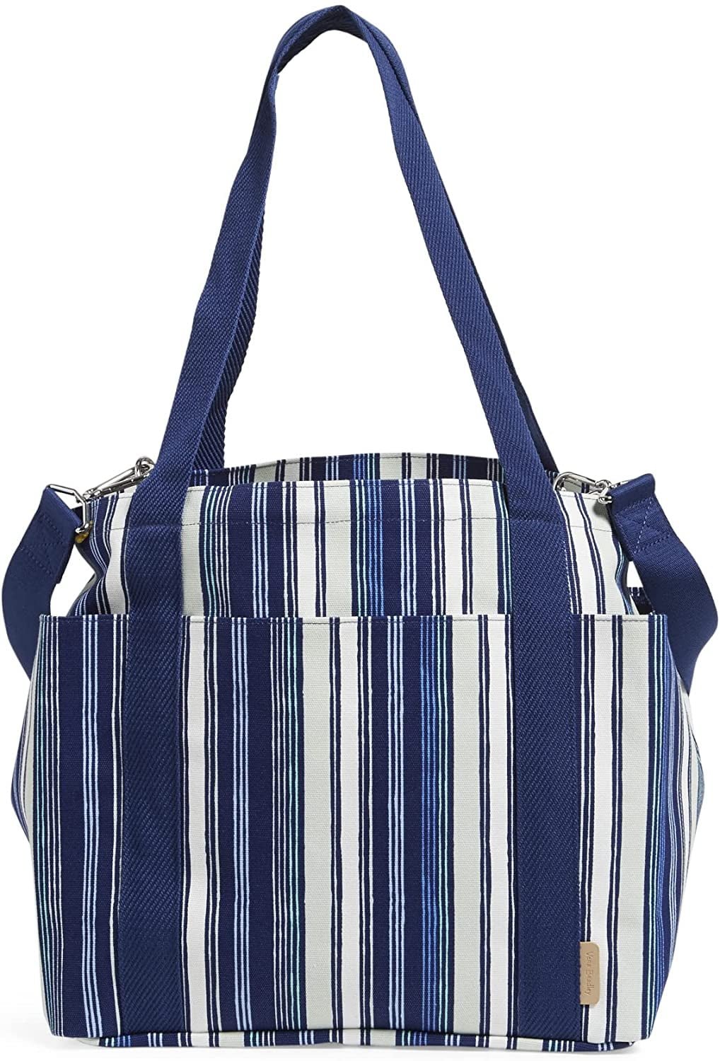 Vera Bradley Deluxe Canvas Tote Bag One Size Seaside Stripe Navy ...
