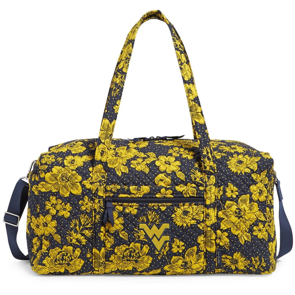 Vera Bradley West Virginia Mountaineers Rain Garden Large Travel Duffel ...