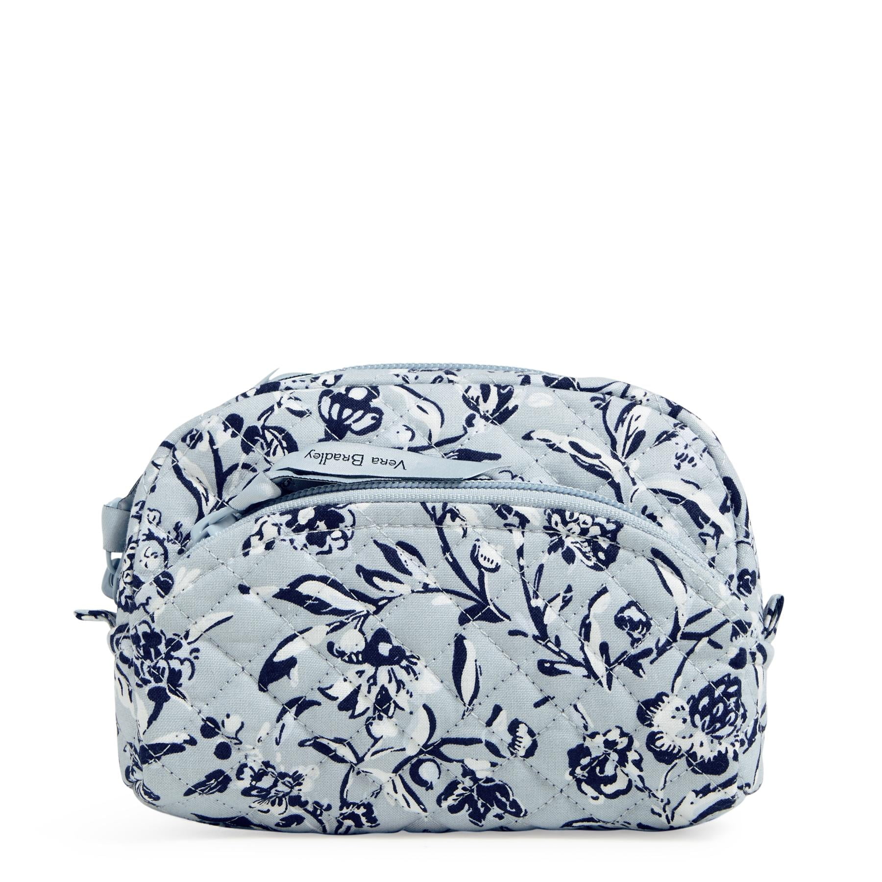 Vera Bradley Cotton Mini Cosmetic Bag, Perennials Gray, Makeup ...