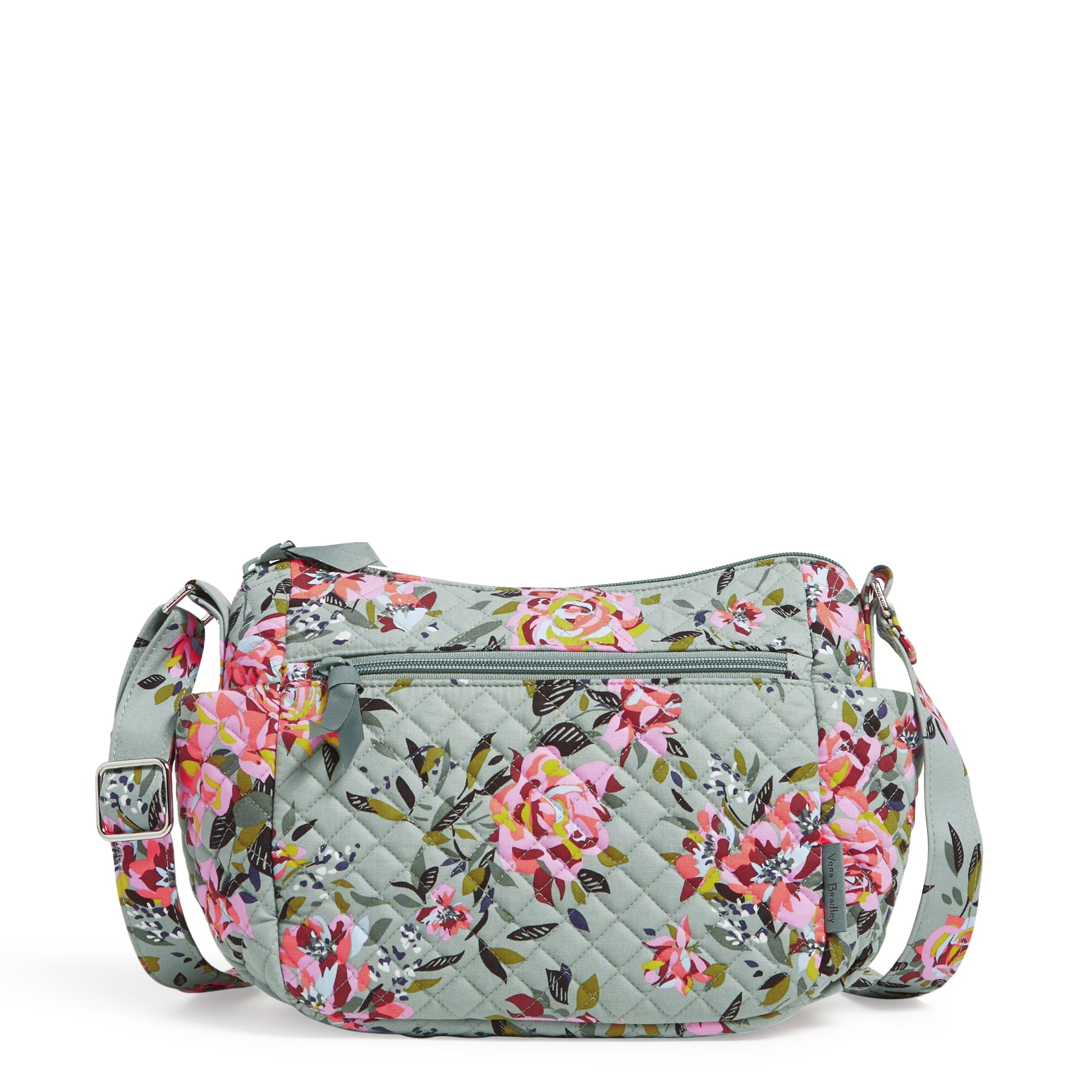 Vera Bradley Women's Cotton On the Go Crossbody Bag Rosy Outlook ...