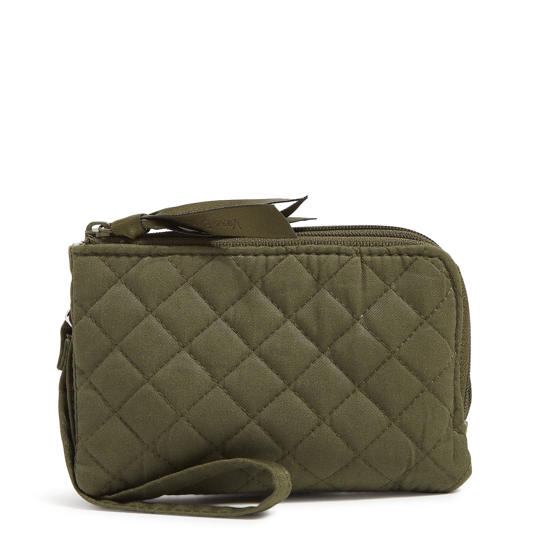 Vera Bradley Women's Cotton RFID Double Zip ID Climbing Ivy Green ...