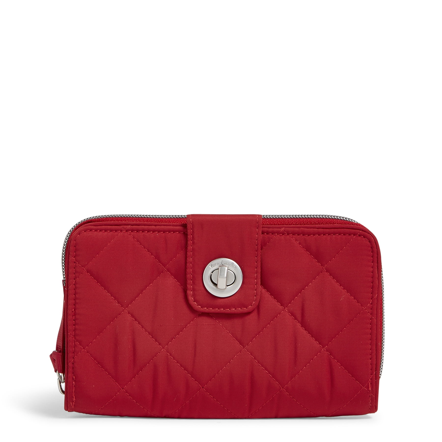 Vera Bradley Women's Performance Twill RFID Turnlock Wallet Cardinal ...