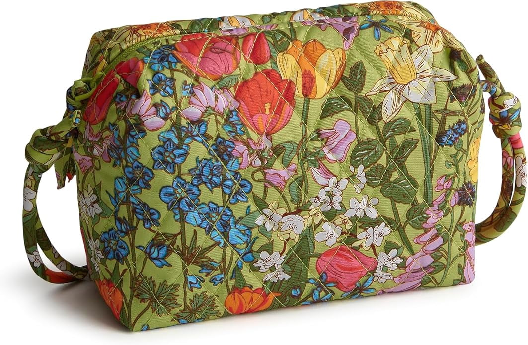 Vera Bradley Women's Premium Cotton Blake Crossbody Bag in Meadow ...