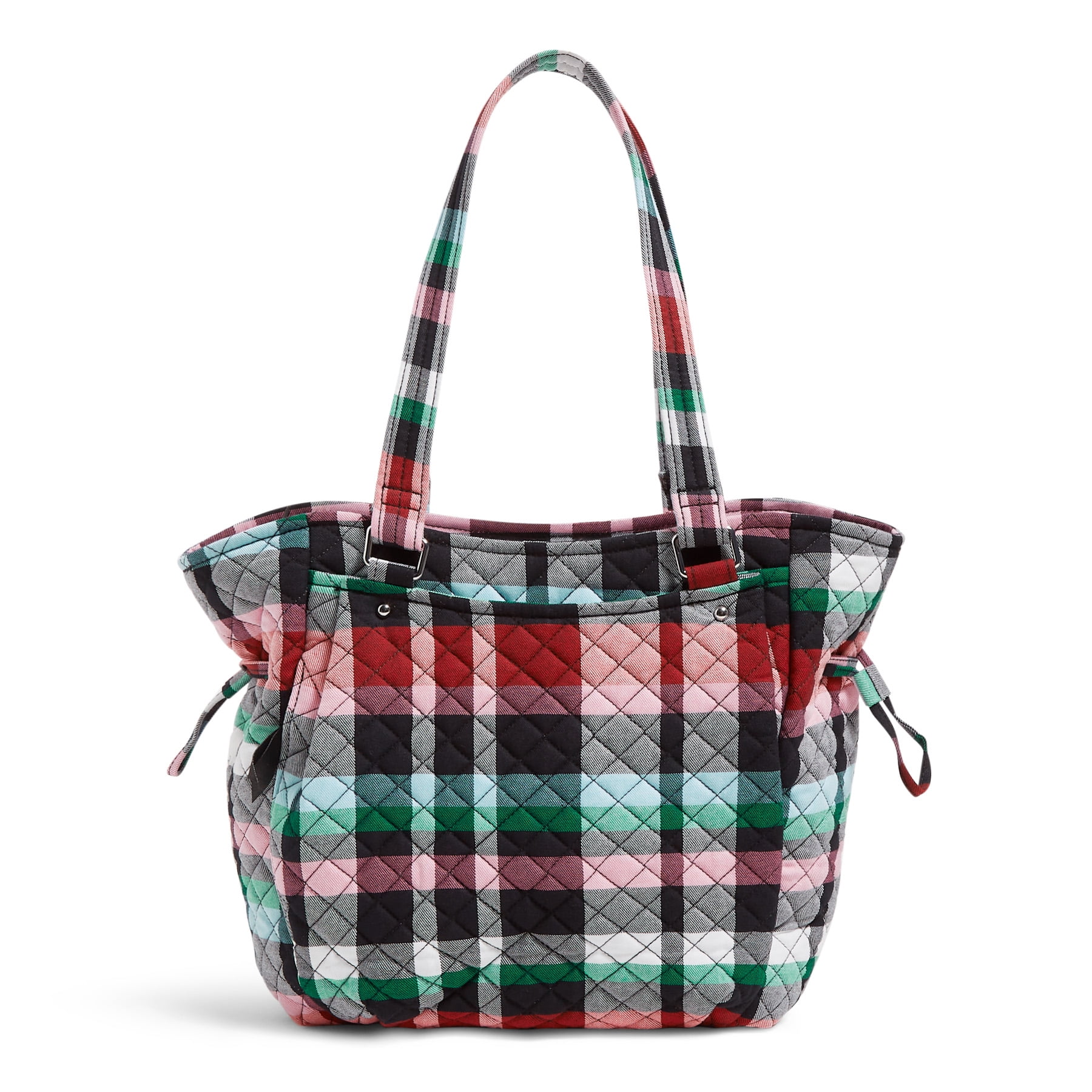 Vera Bradley Women's Recycled Cotton Glenna Satchel Ribbons Plaid ...