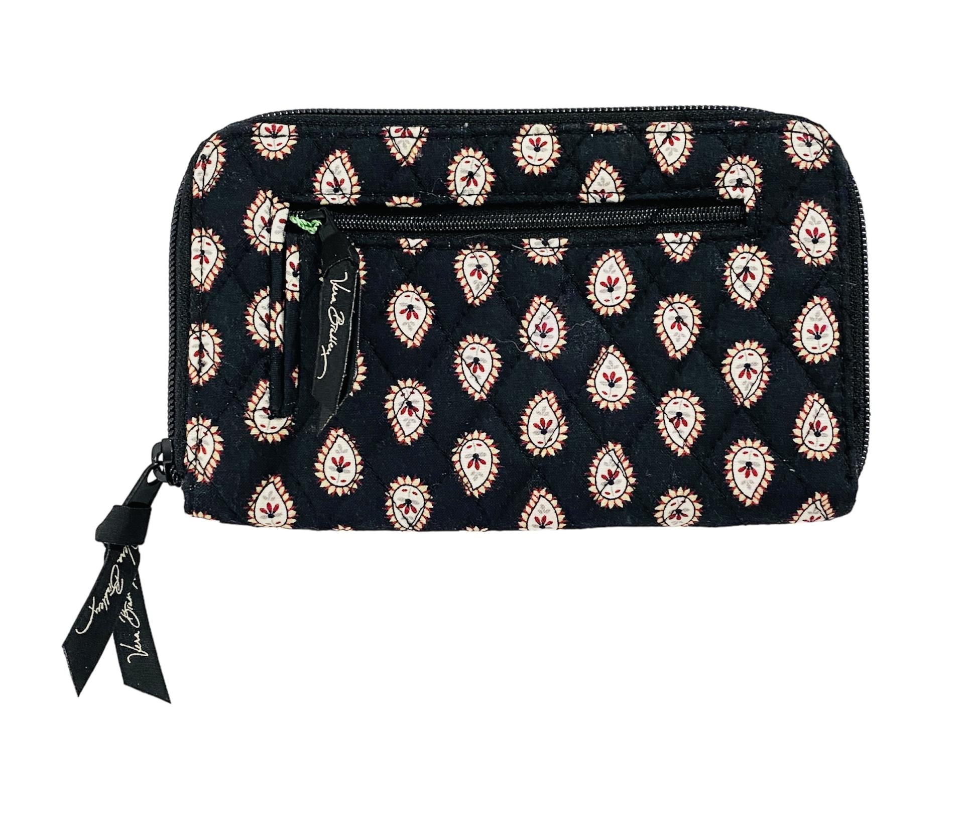 Vera Bradley Zip Around Wallet Classic Black - Walmart.com