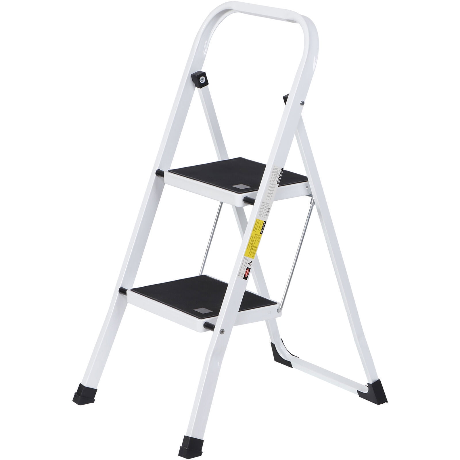 Verabella 2 Step Ladder Step Stool Steel Folding Wide Anti-Slip Pad ...