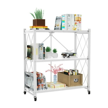 Walmart 4-Tier Heavy Duty Metal Storage Shelf with Wheels, Garage ...