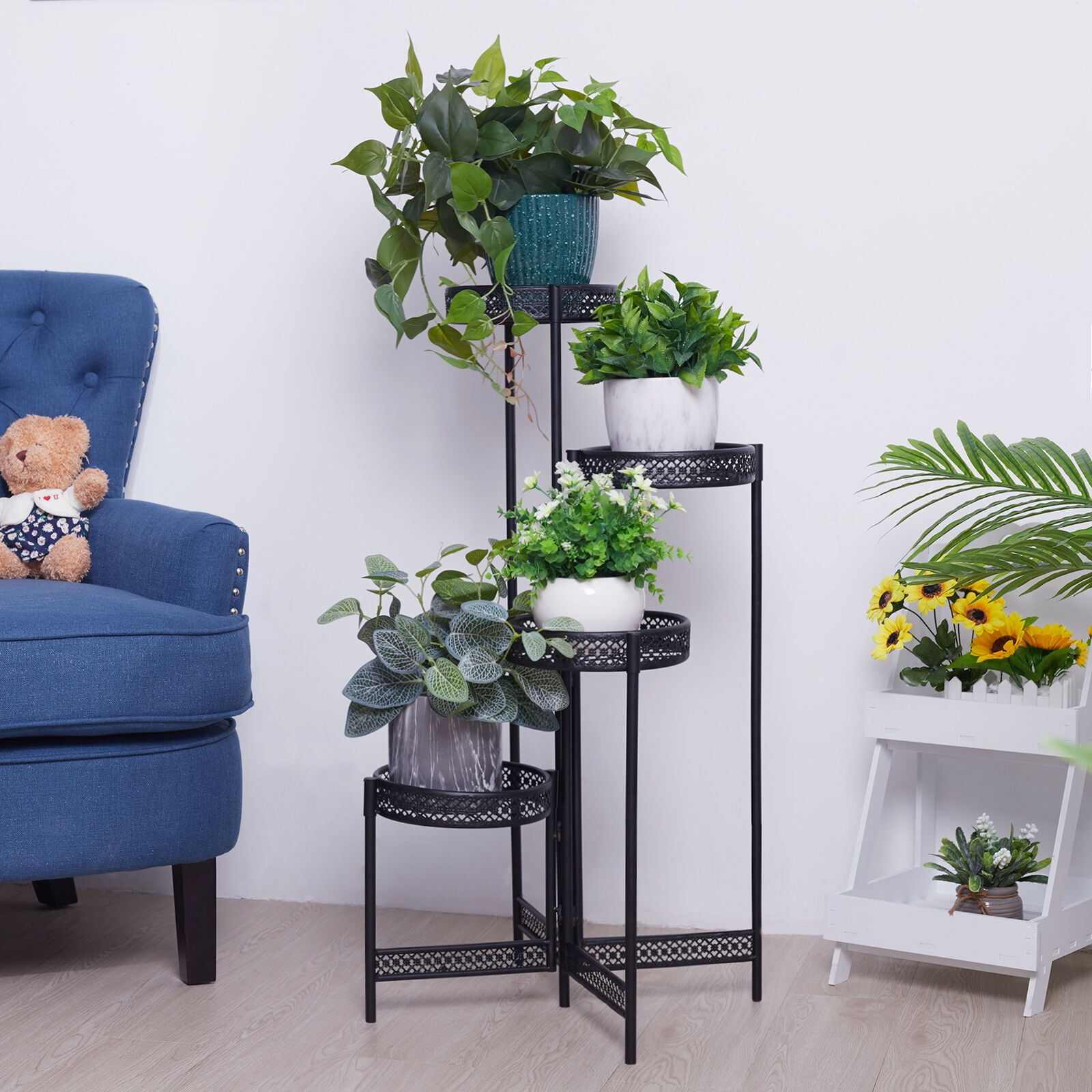 Verabella,4 Tier Metal Plant Stand, Tierd Corner Plant Stands Holder ...
