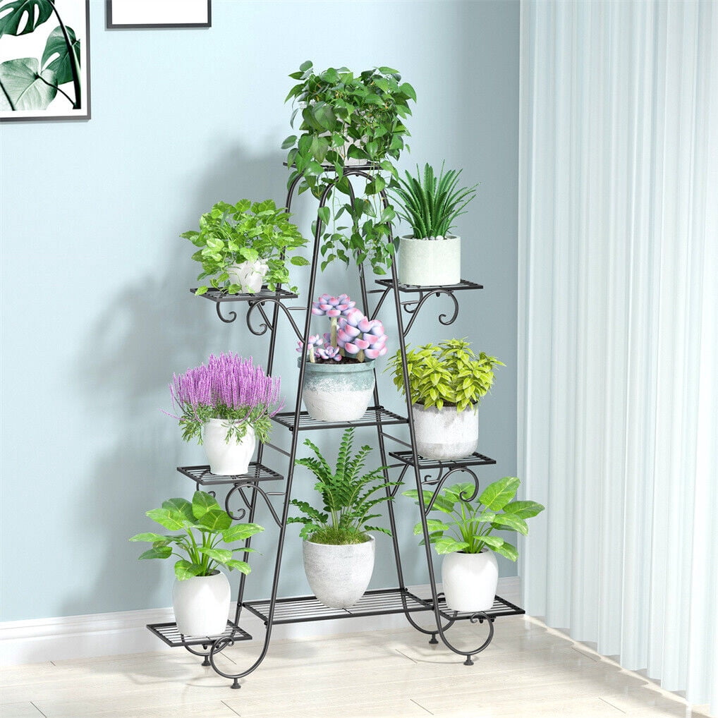 Verabella,9-Tier Metal Plant Stand,Multilayer Flower Planter Pot ...