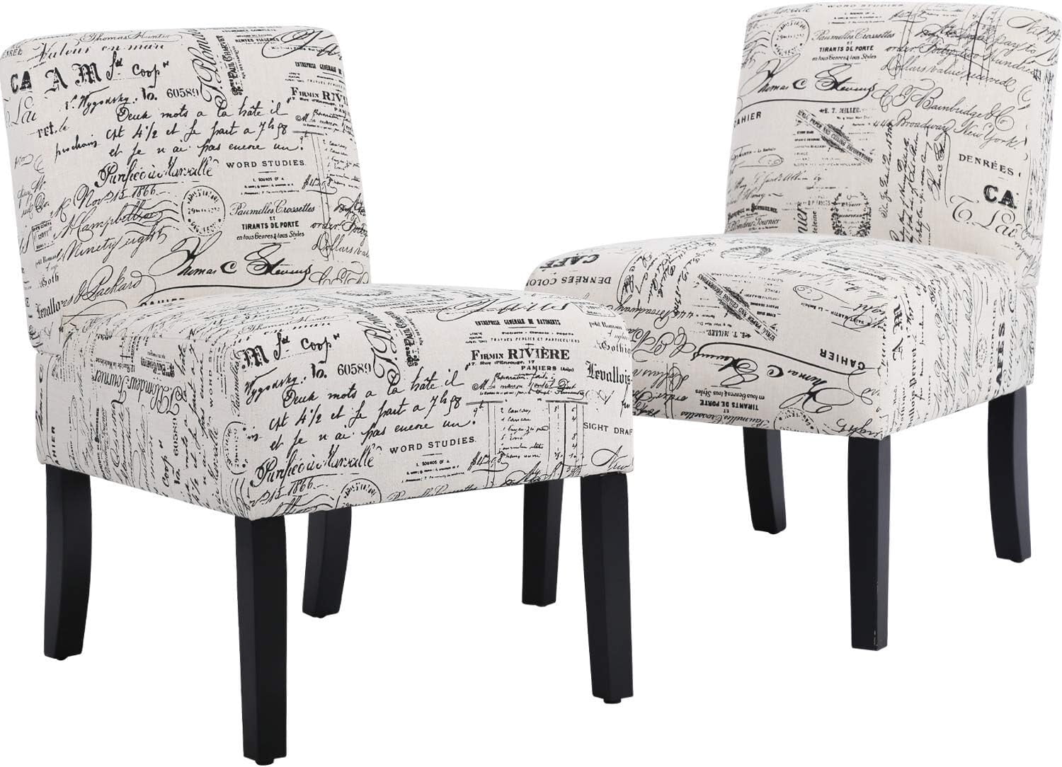 Verabella Accent Chair Set of 2 Accent Chairs for Living Room Armless ...