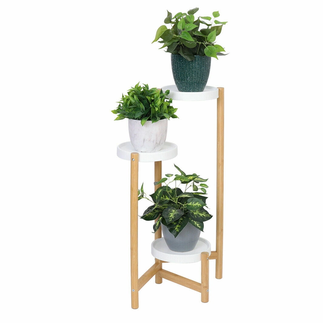 Verabella Bamboo Plant Stands Indoor,3 Tier Tall Corner Plant Stand ...
