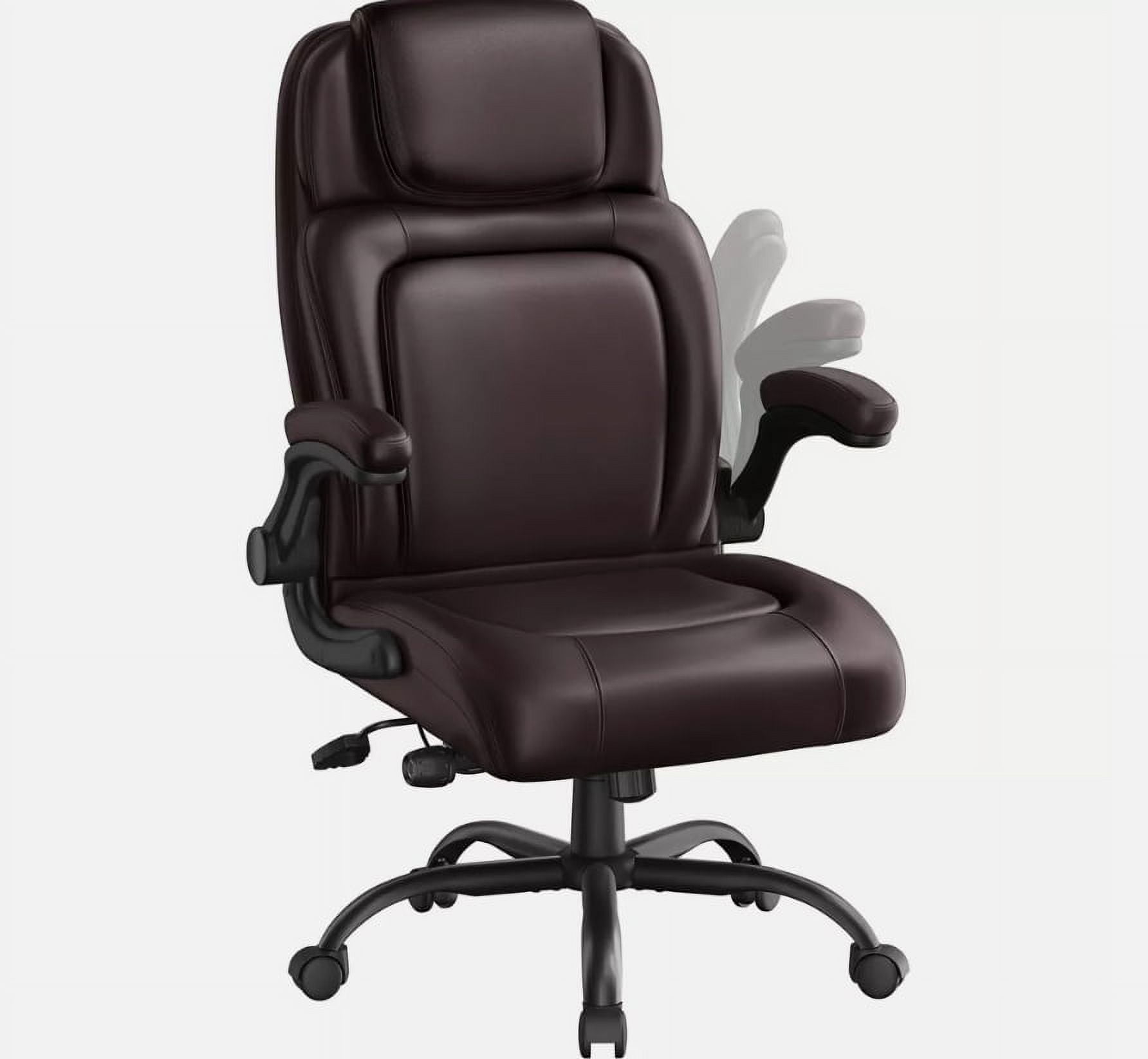 Verabella Faux Leather High Back Chair with Adjustable Lumbar Support ...