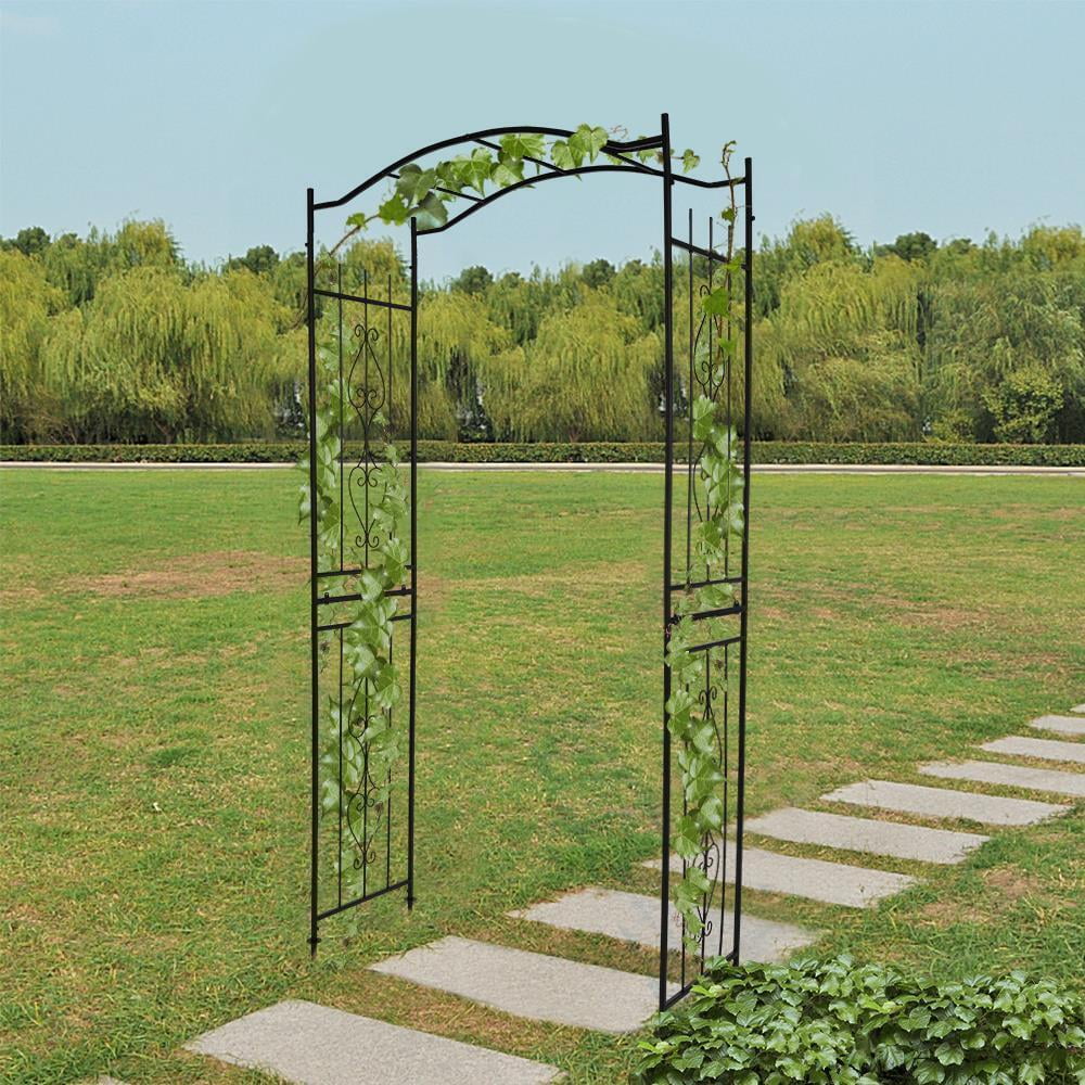 Verabella Garden Arch Arbor, Steel Frame Stand Trellis, Arbour Archway ...