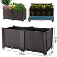 Verabella Garden Plant Growth Box Kit Raised Flower Bed Patio Vegetable ...