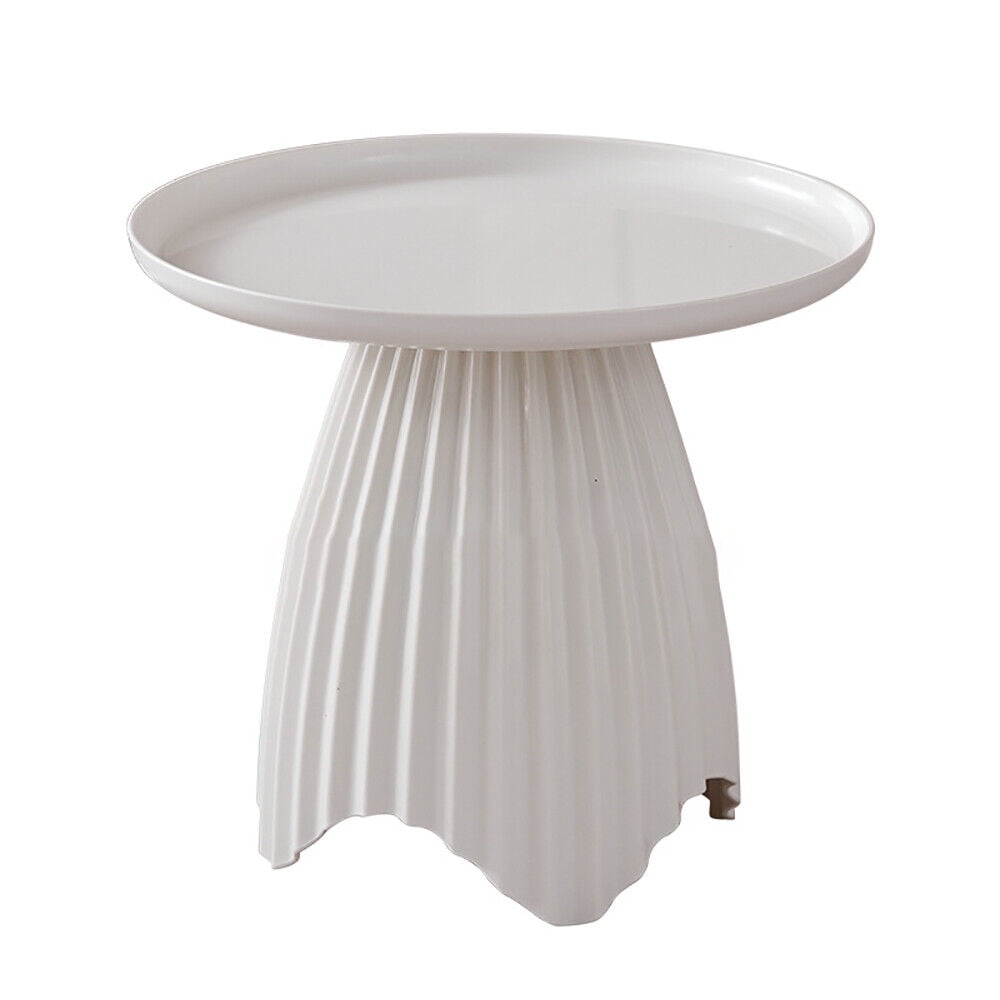 Verabella Nordic Round Plastic Side Table End Coffee Table for Living ...