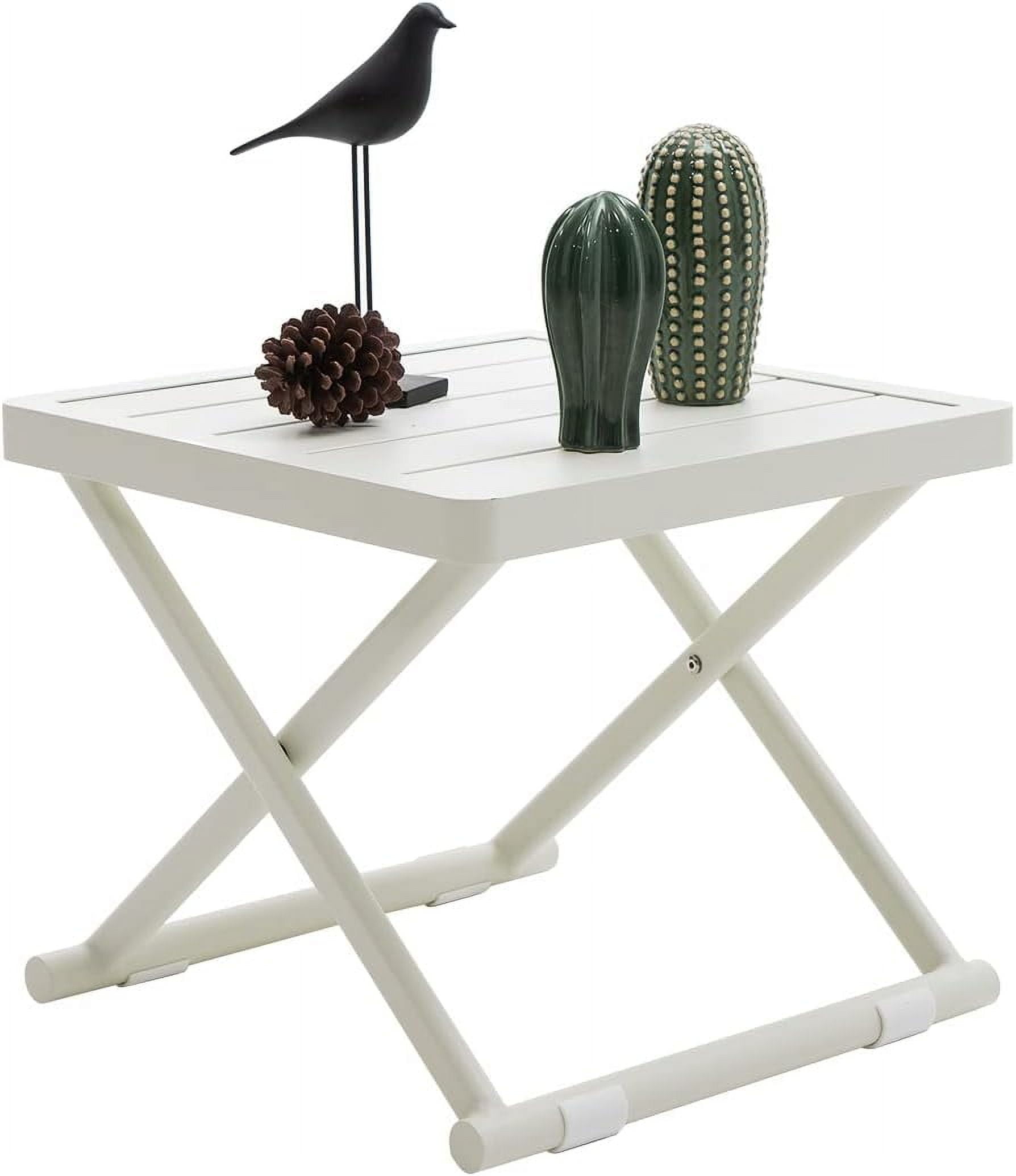 Verabella Outdoor Folding Table for Patio Square Side Table for Camping ...