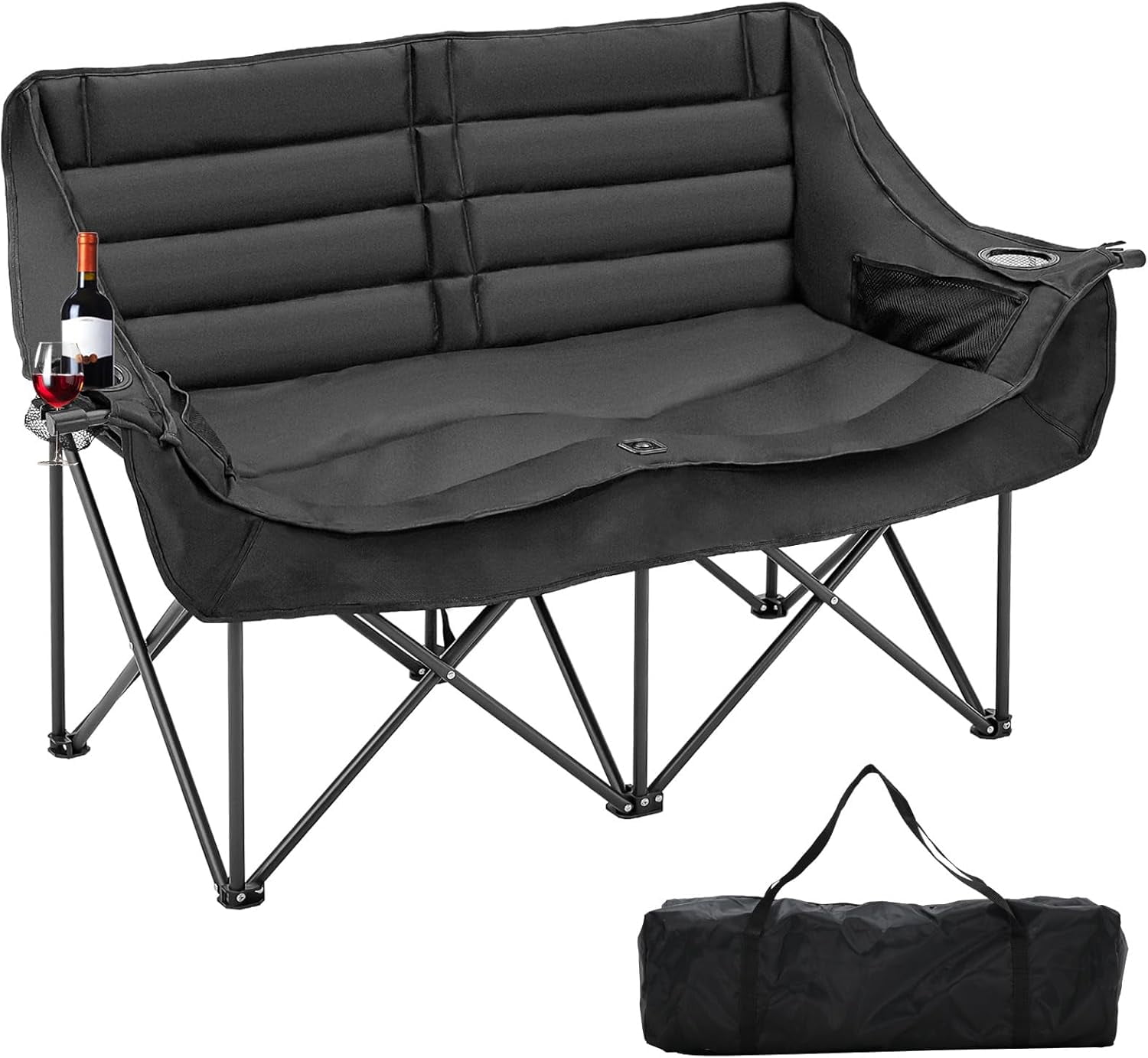 Verabella Oversized Double Camping Chair, Folding 2 Person Camping ...