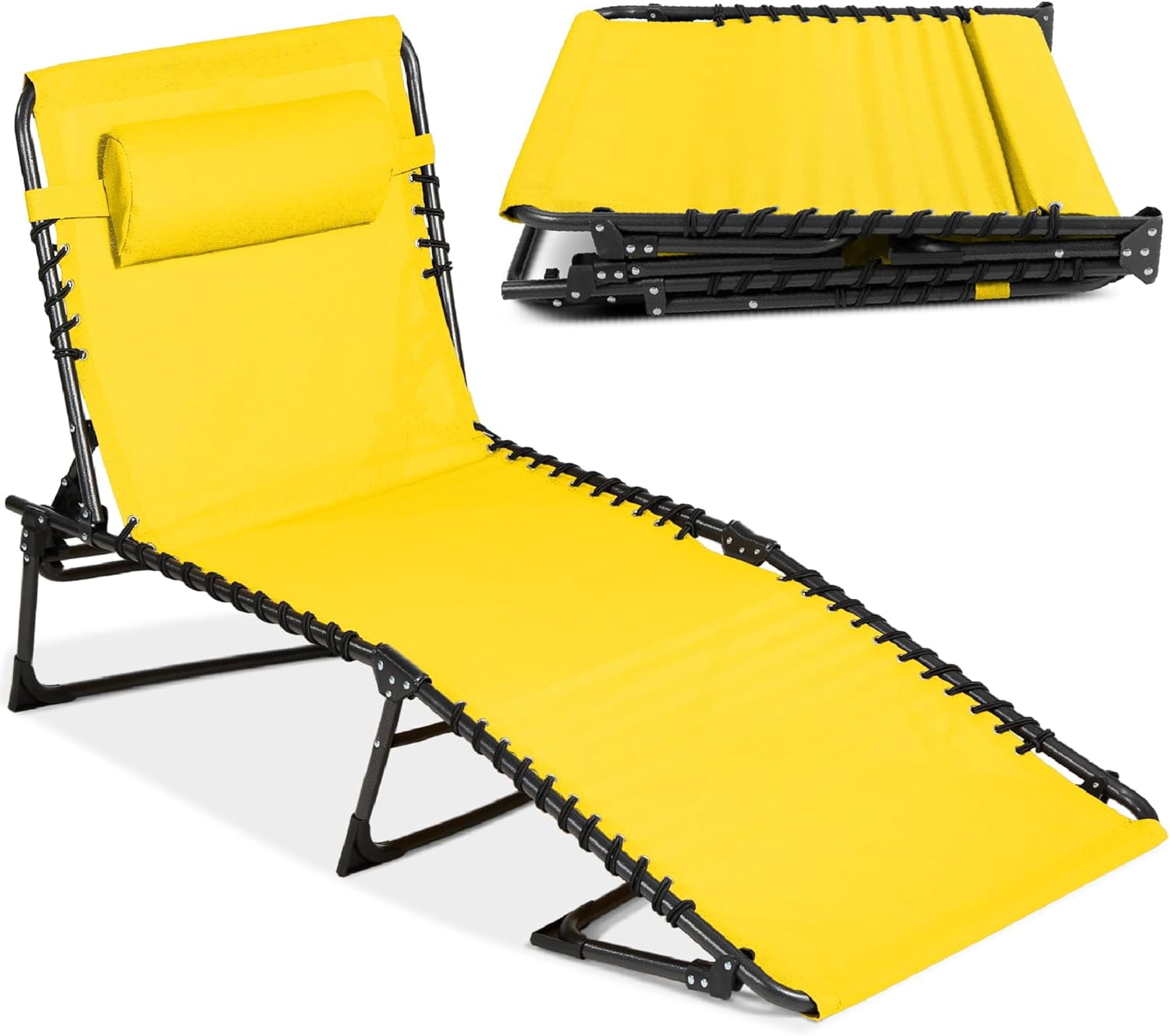 Verabella Patio Chaise Lounge Chair, Portable Outdoor Folding Recliner ...