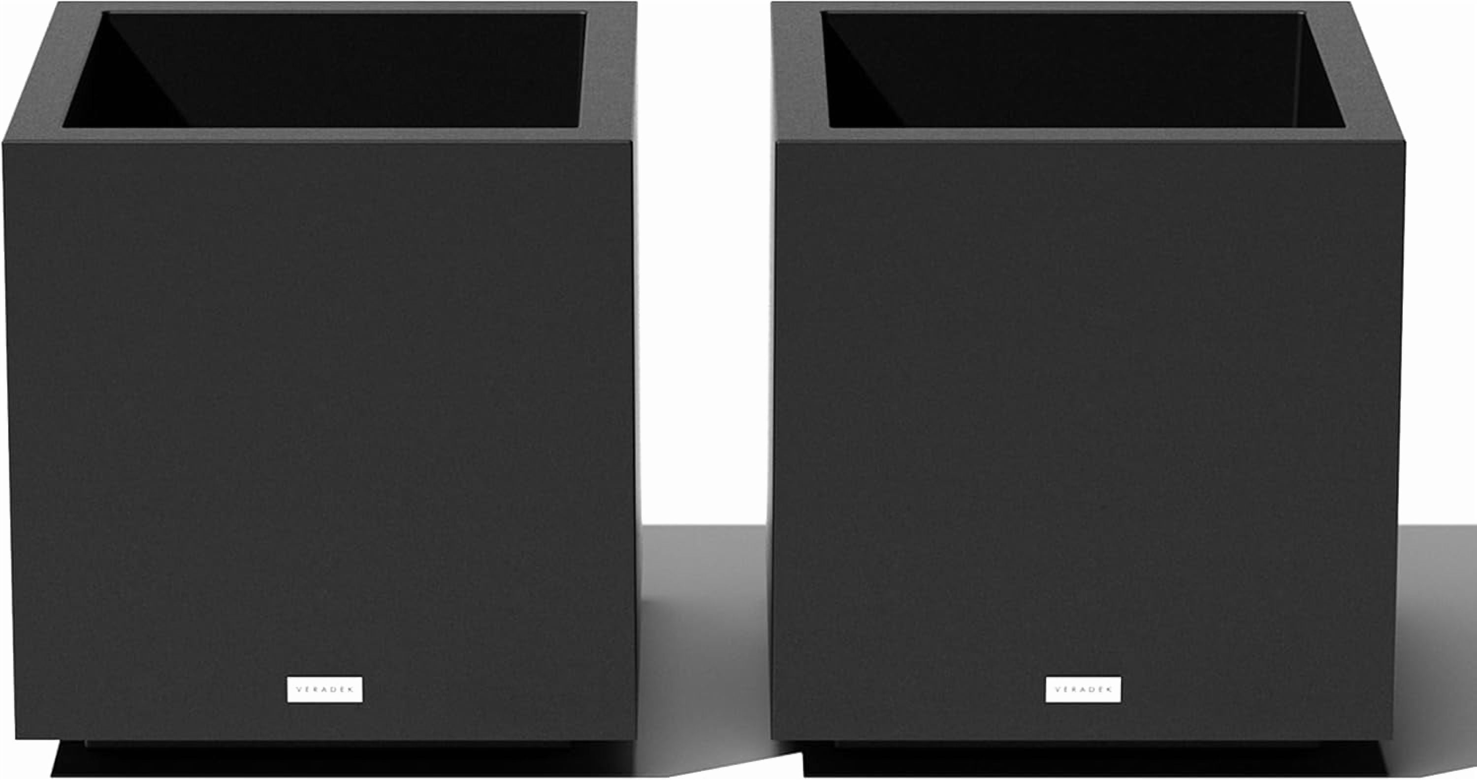 Veradek Block Series Cube Plastic Planter - Large Square Planter for ...
