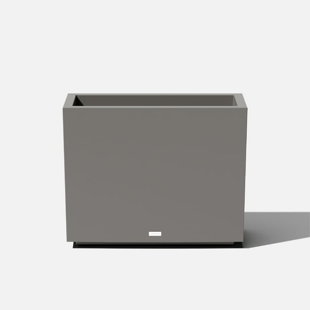 Veradek Block Series Span Short 24" Plastic Planter - Gray - Walmart Business Supplies