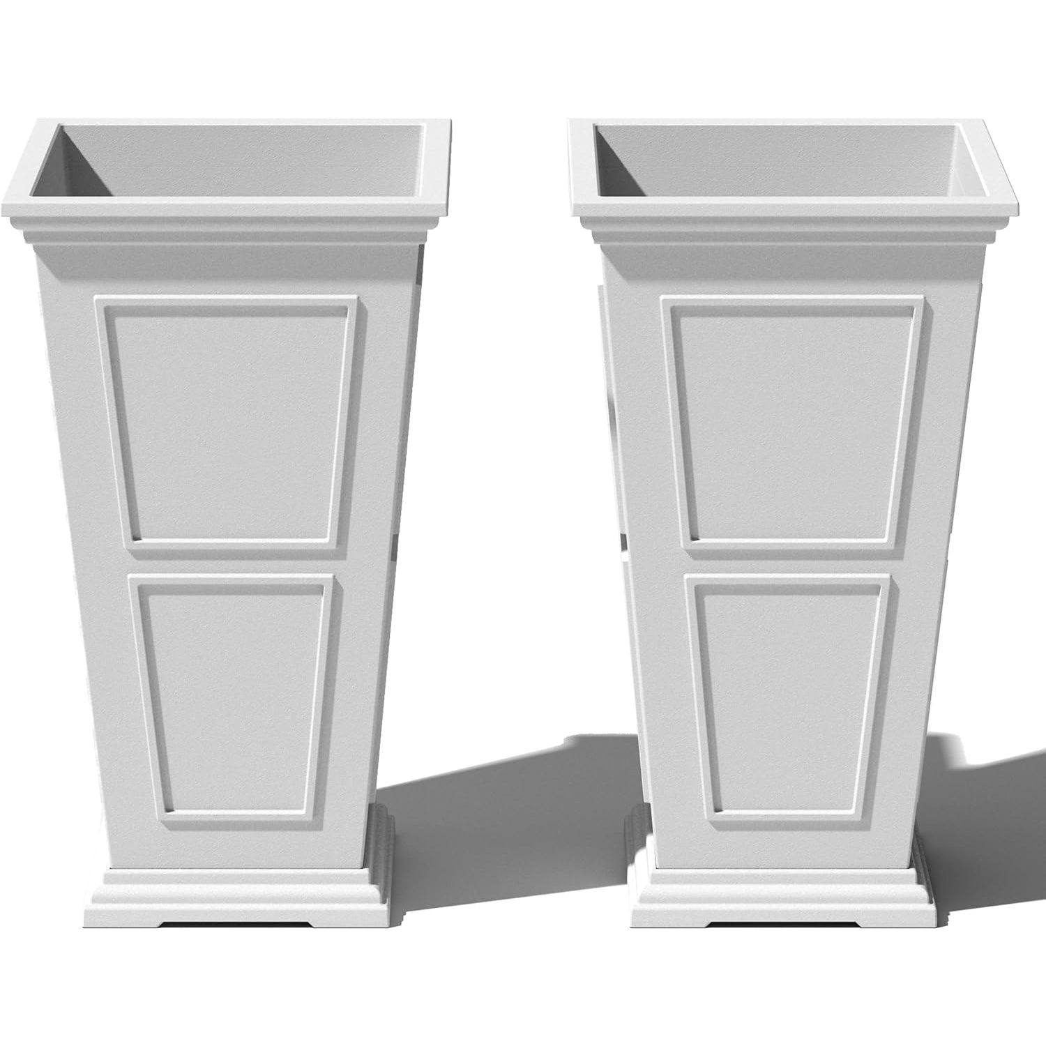 Veradek Brixton Series Tall Plastic Planter - Large Outdoor Planter for ...