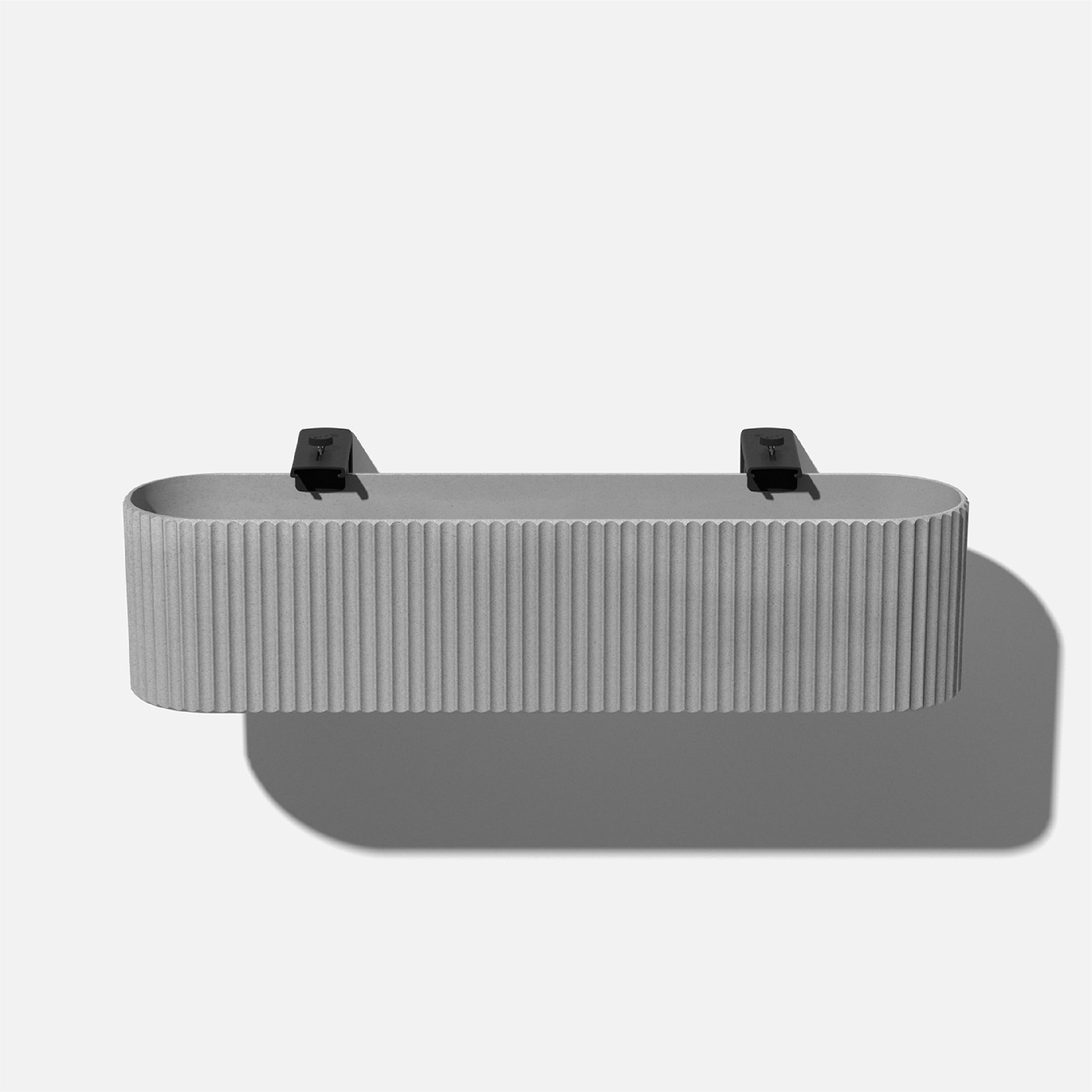 Veradek Demi Series Railing 36" Plastic-Stone Planter - (Grey/1 Pack ...