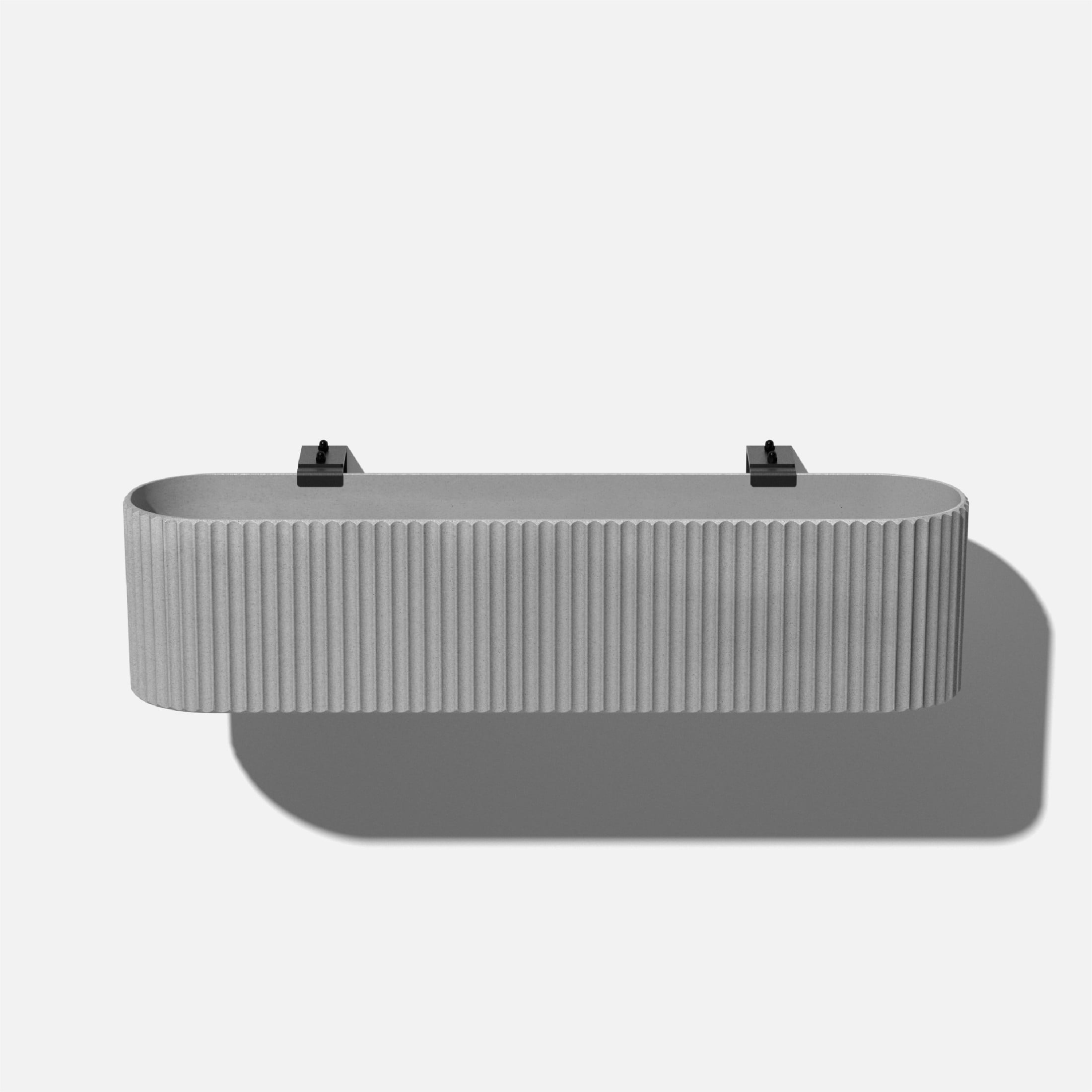 Veradek Demi Series Railing 36" Plastic-Stone Planter - (Grey/1 Pack ...