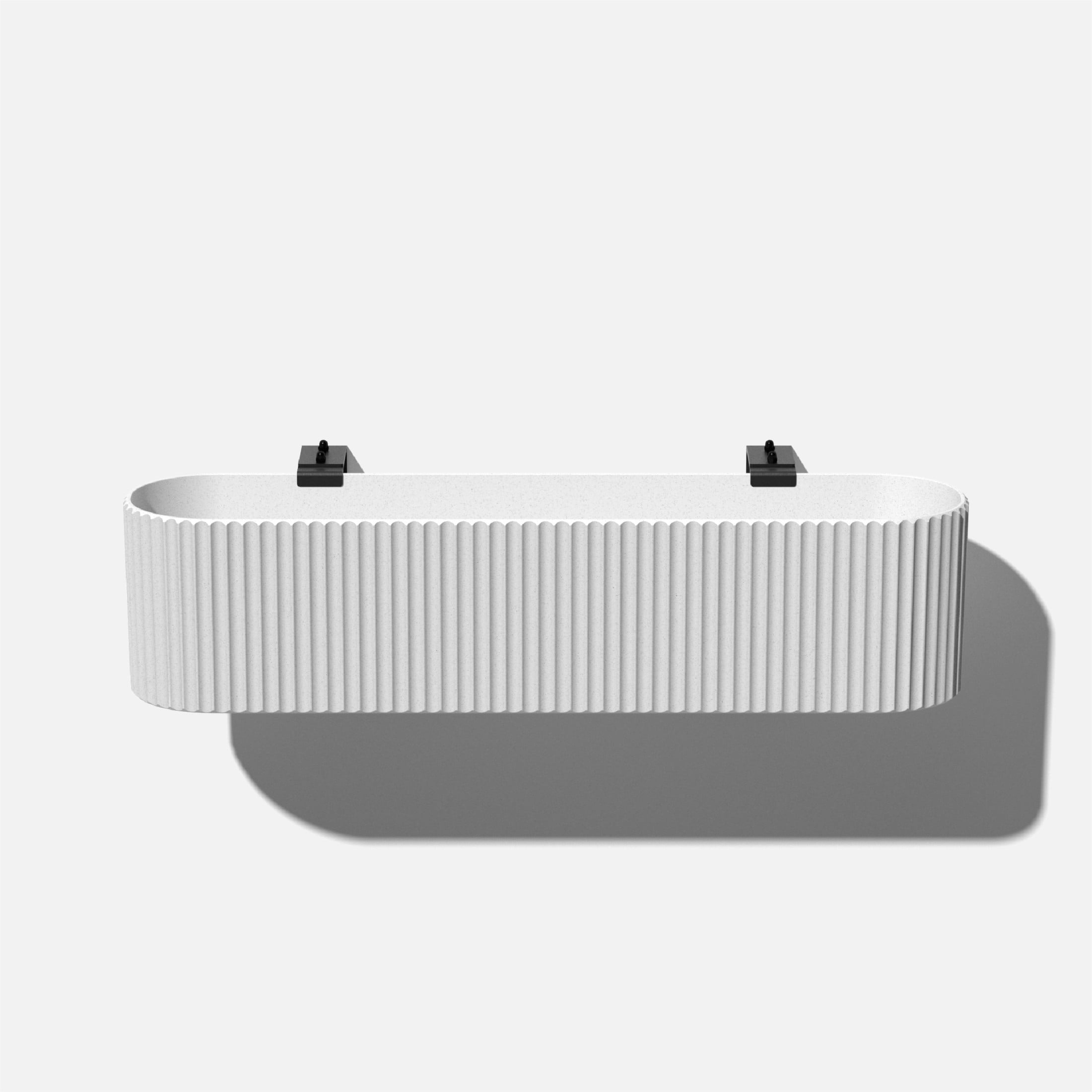 Veradek Demi Series Railing 36" Plastic-Stone Planter - (White/1 Pack ...