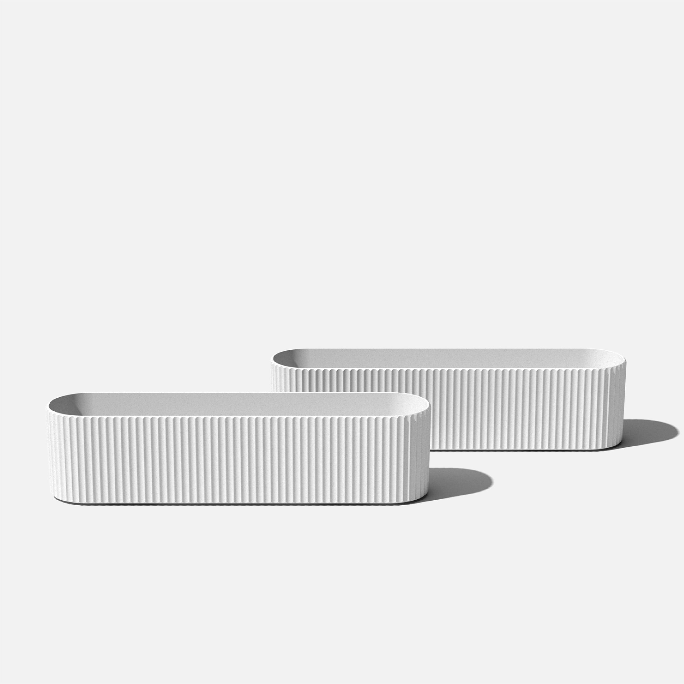 Veradek Demi Series Window Box 36" Plastic-Stone Planter - (White/2 ...