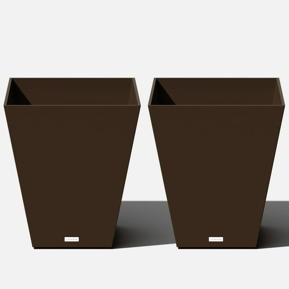 Veradek Pure Series Nobleton 22" Plastic Planter - Espresso - Walmart.com