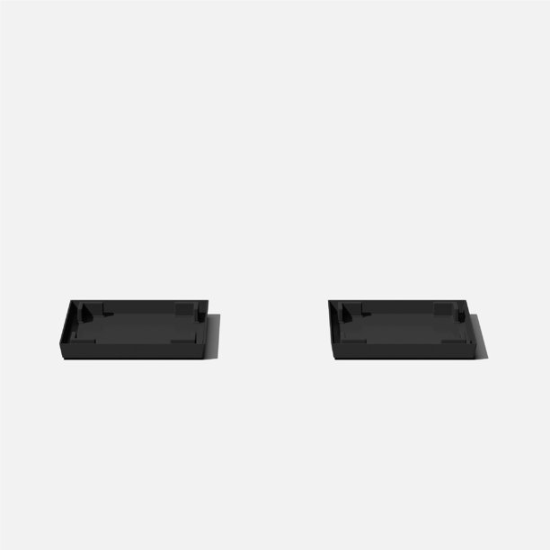 Veradek Pure Series Nobleton 22" Plastic Planter Tray 2-Pack Black ...