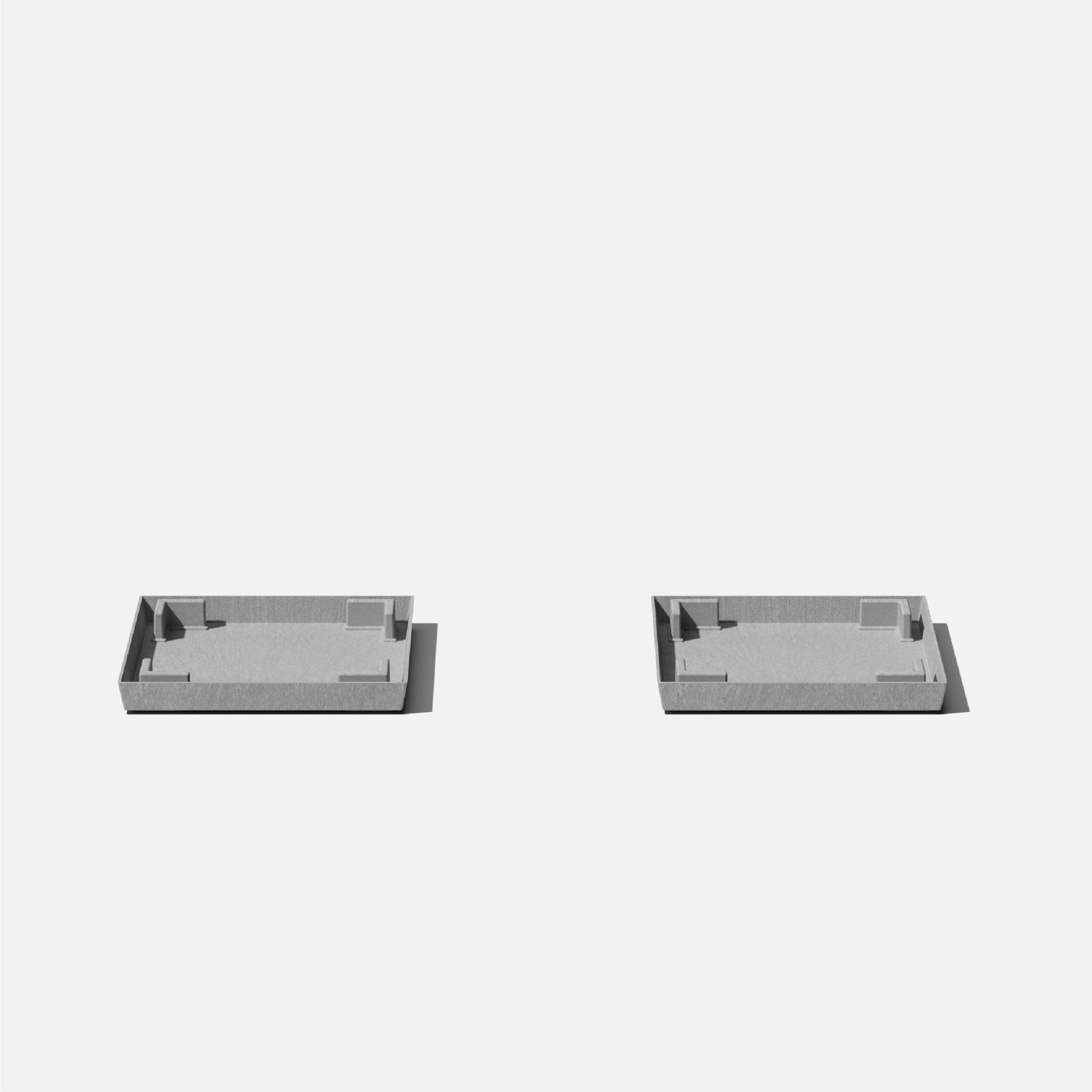 Veradek Pure Series Nobleton 22" Plastic Planter Tray 2-Pack Gray ...