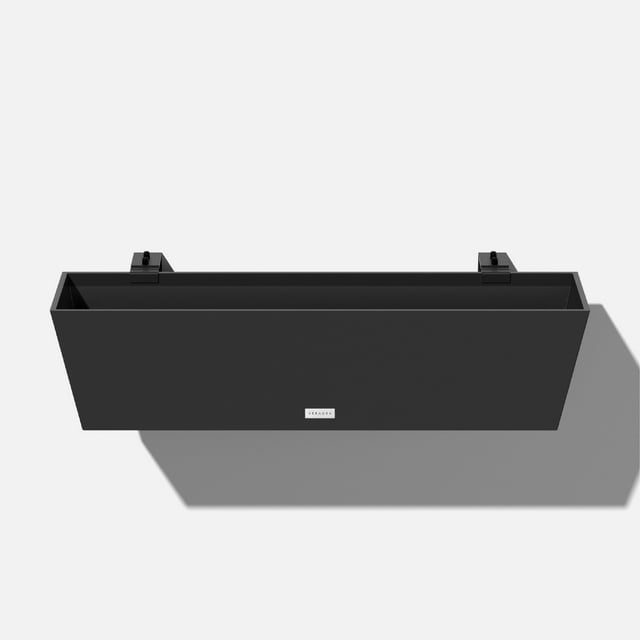 Veradek Pure Series Railing 36" Plastic Planter - Black - Walmart.com