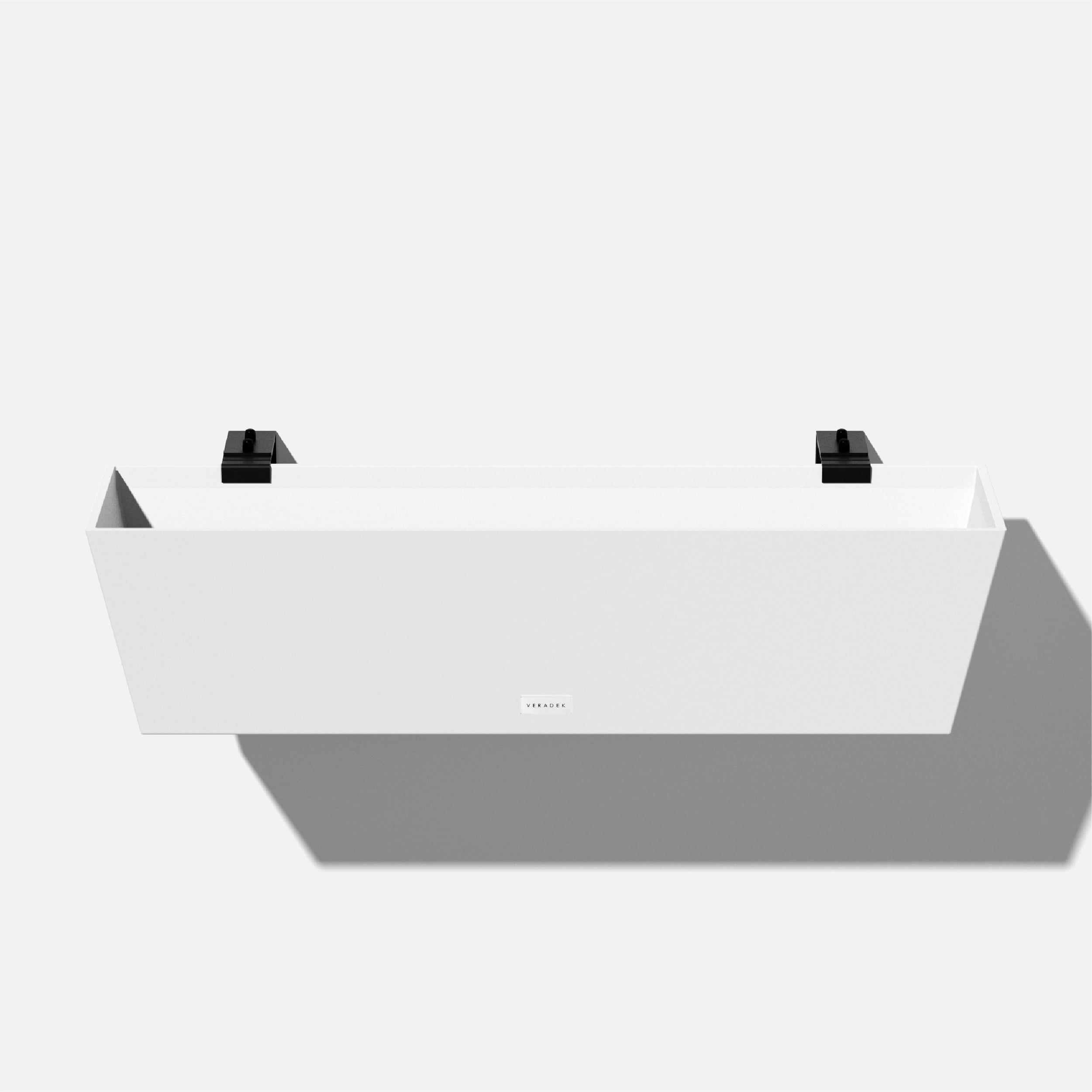 Veradek Pure Series Railing 36" Plastic Planter - White - Walmart.com