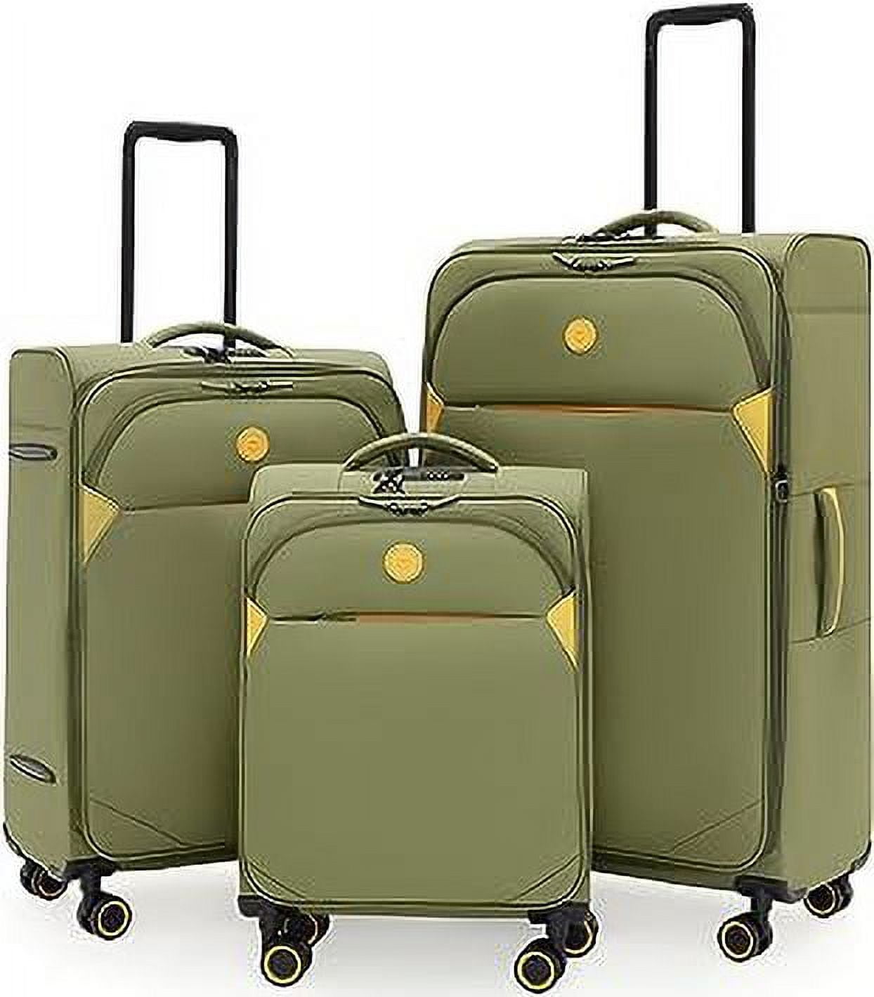 Verage Cambridge Lightweight 3 Piece Luggage Sets Softside Expandable Suitcase with Spinner ...
