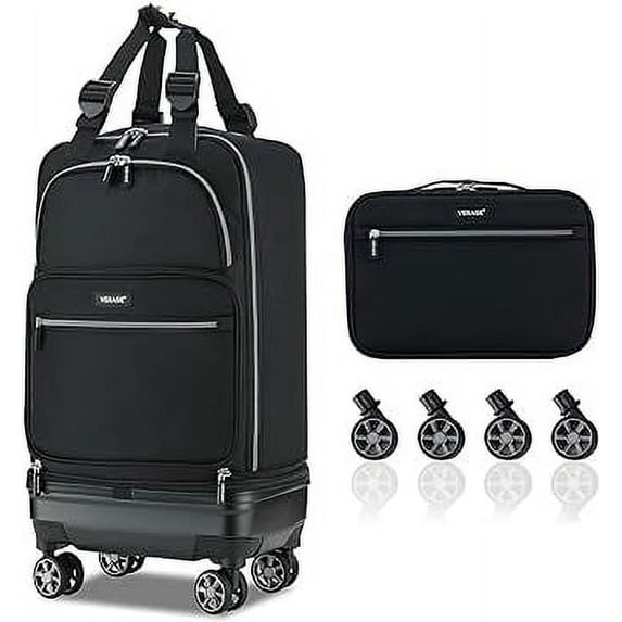 Verage Expandable & Foldable Travel Bag with Detachable Wheels (Black, 21-24 Inch) - Walmart.com