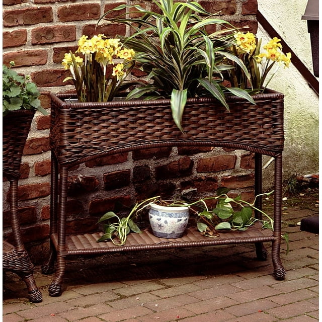 Veranda Resin Wicker Window Box Planter - Walmart.com