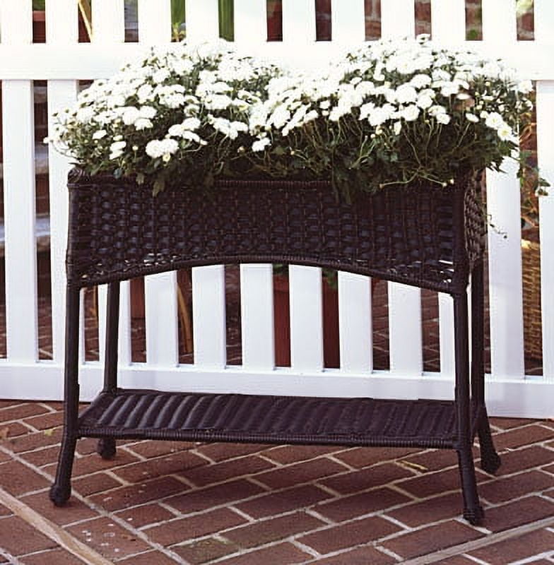 Veranda Resin Wicker Window Box Planter, Black - Walmart.com