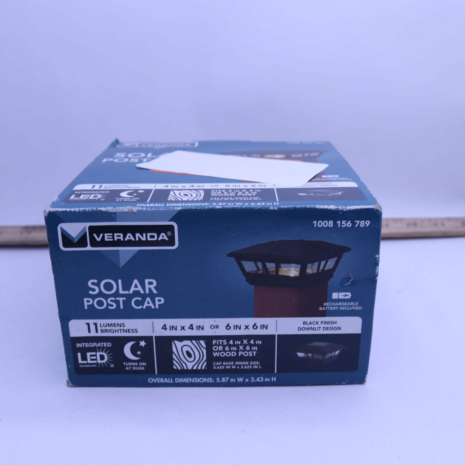 Veranda Solar Adaptable Post Cap Plastic Black 4 x 4 1008 156 789 ...