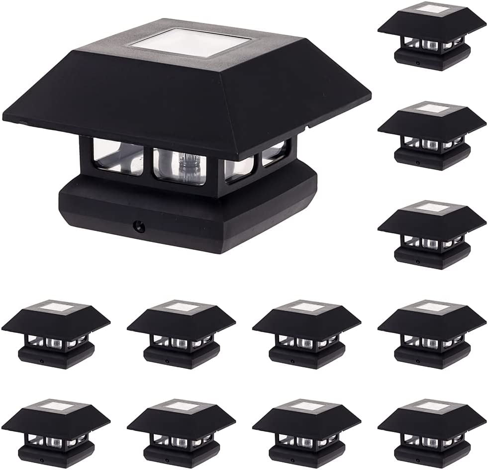 Veranda Solar Post Cap Lights Fits 4x4 Nominal Wood Outdoor Solar ...
