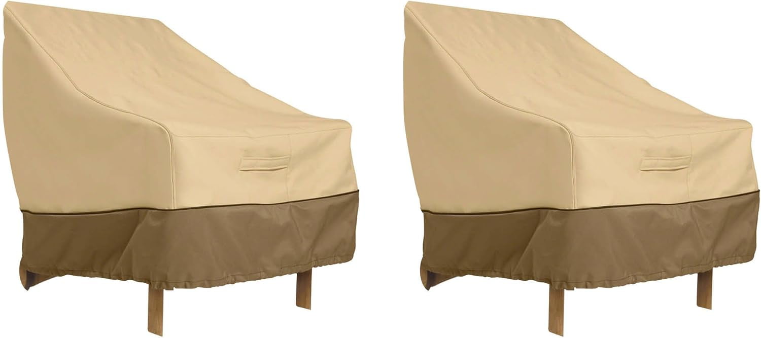 Veranda Water-Resistant 38 Inch Patio Lounge Chair Cover, 2-Pack, Patio ...