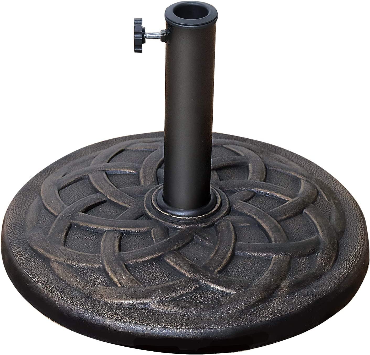 Verano Garden Patio Umbrella Base 23lbs Patio Market Umbrella Round ...