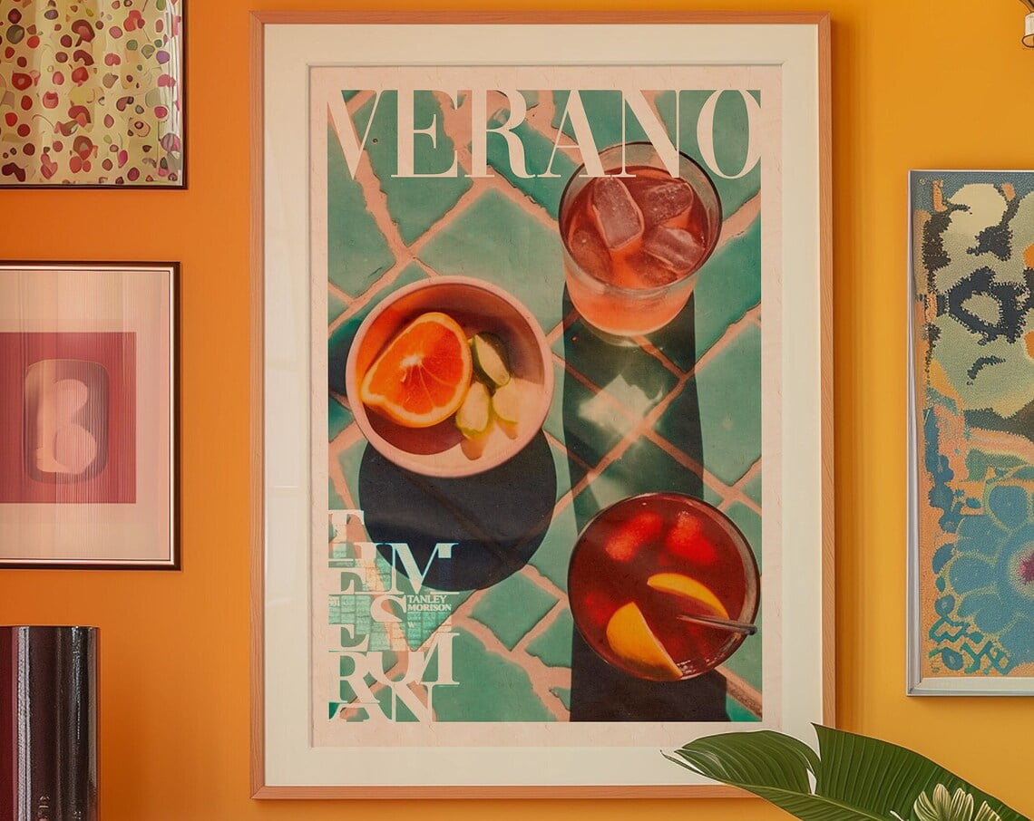 Verano Poster, 70S Wall Print, Dopamine Decor, Kitchen Poster, Summer ...