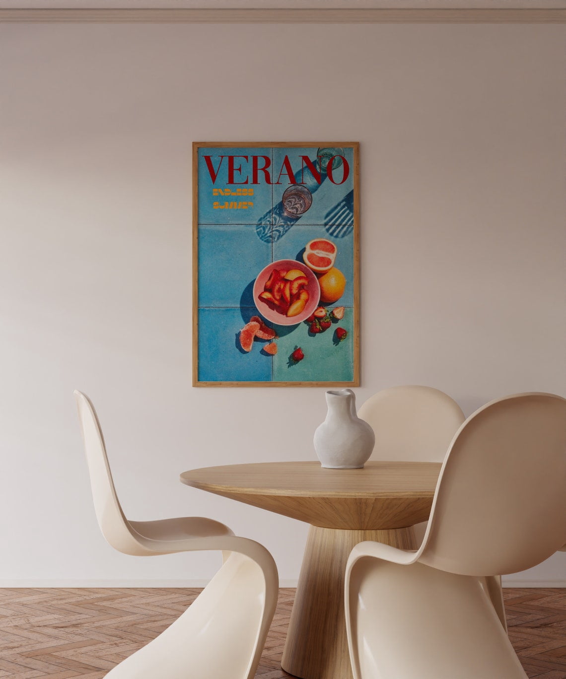 Verano Poster, 70S Wall Print, Orange Wall Art, Kitchen Poster, Summer ...