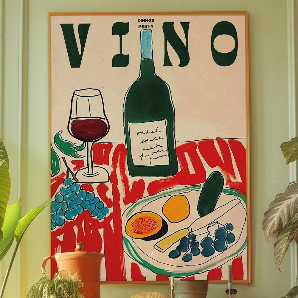 Verano Poster, Red Wall Art, Home Decor, Kitchen Poster, Summer House ...