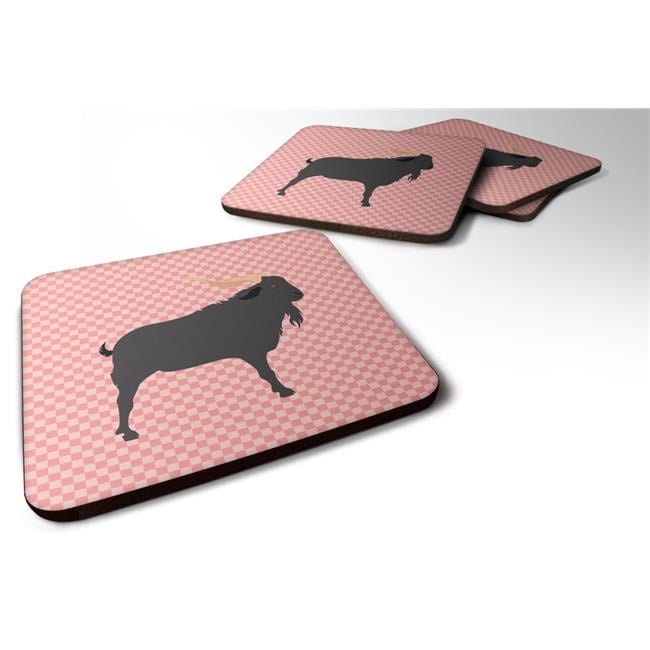 Verata Goat Pink Check Foam Coaster, Set of 4 - Walmart.com